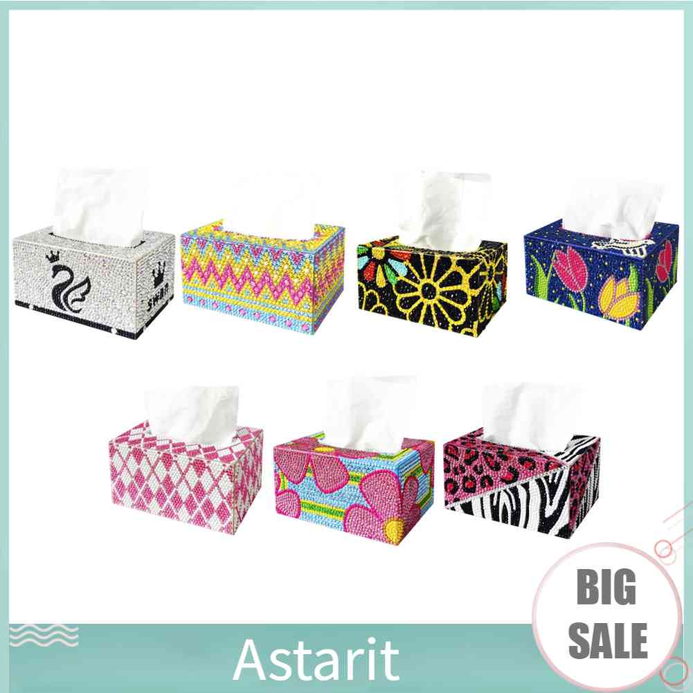 5D DIY Diamond Painting Square Tissue Box Kit Handmade Art Tissue ...