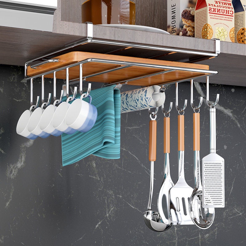Kitchen cabinet hanging cabinet under hanging shelf multifunctional pot ...