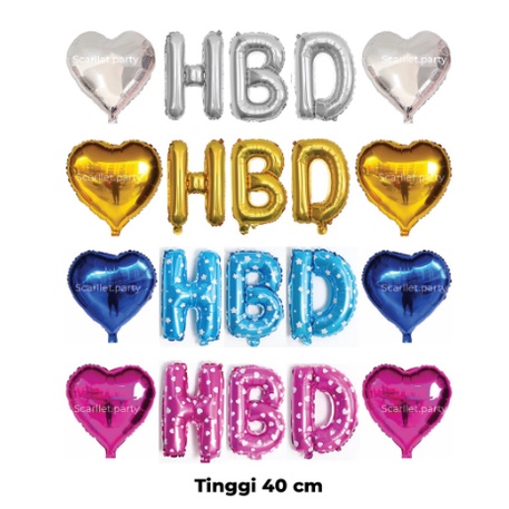 Hbd Letter Balloons BIRTHDAY SILVER GOLD PINK Blue Balloons Numbers ...