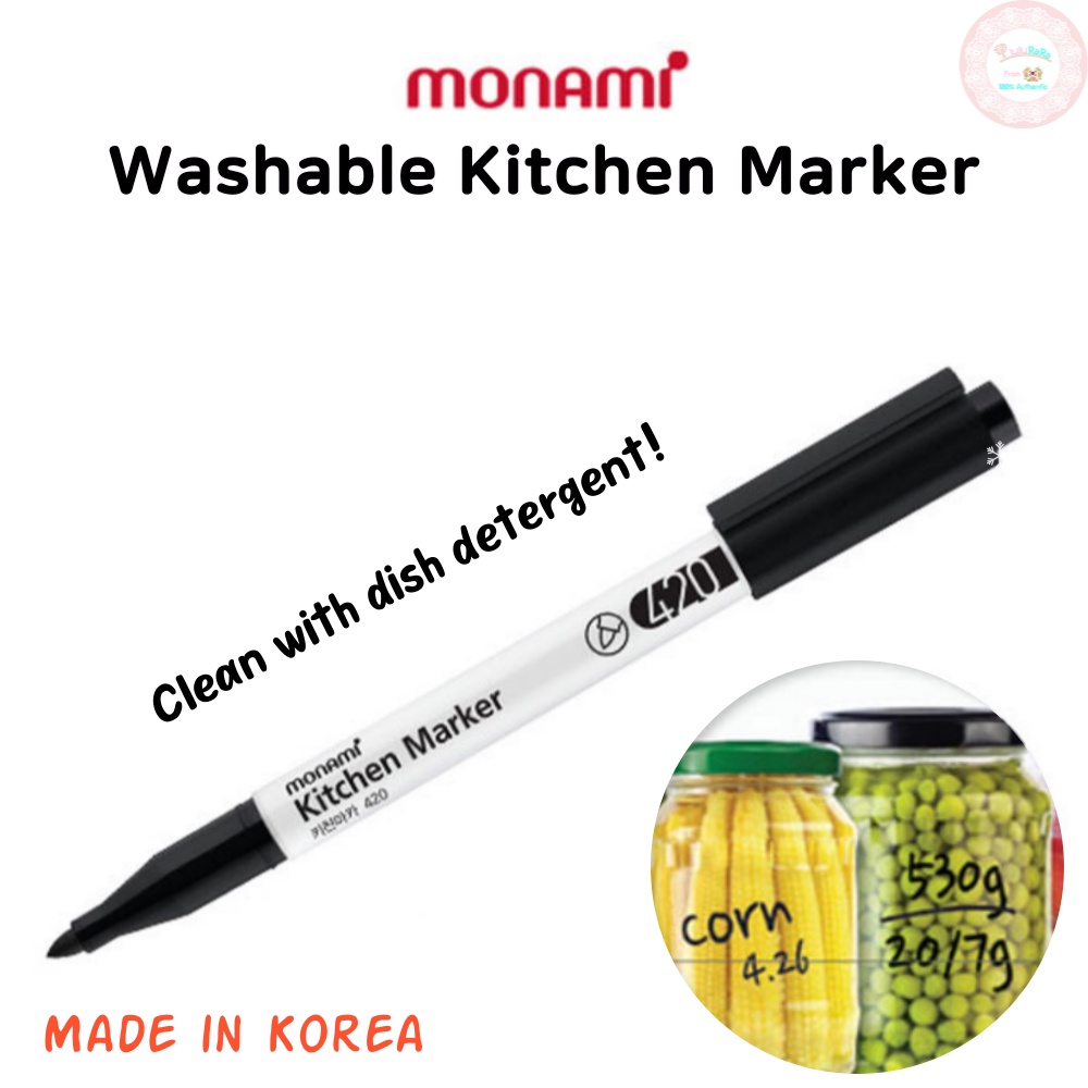 Monami Kitchen Marker Kitchen Sticker Washable Marker Pen / Refrigerator Freezer Food Storage ...