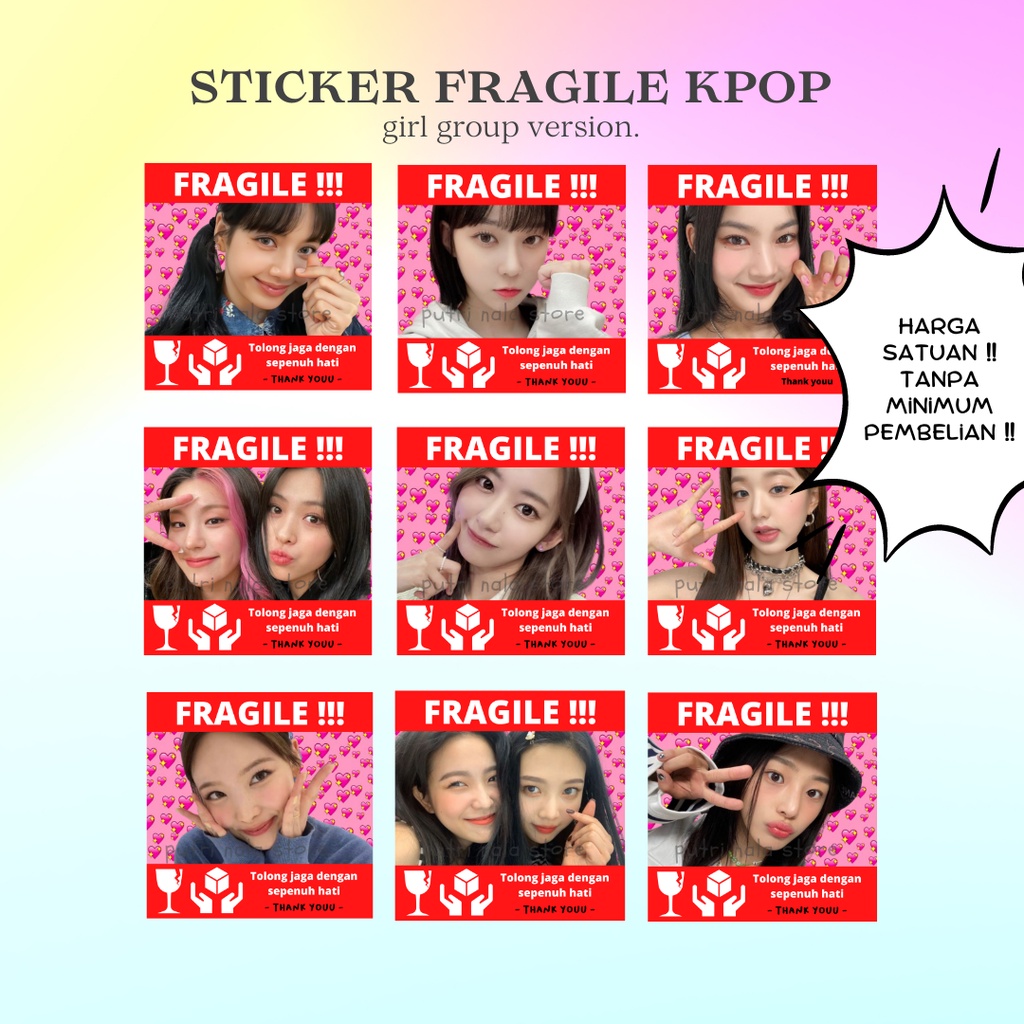 Sticker STICKER FRAGILE KPOP SEAL CUSTOM Girl Group Version BLACKPINK ...
