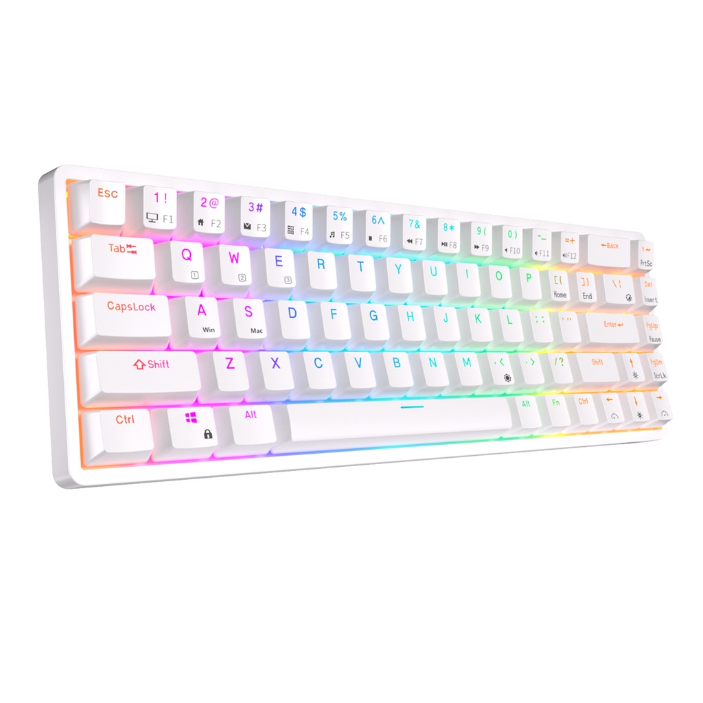 Royal Kludge RK837 RKG68 Mechanical Mini Wireless Keyboard Bluetooth 2 ...