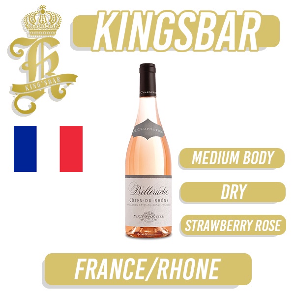M.chapoutier Cotes-du-Rhone Belleruche Rose Wine 750ml | Shopee Singapore