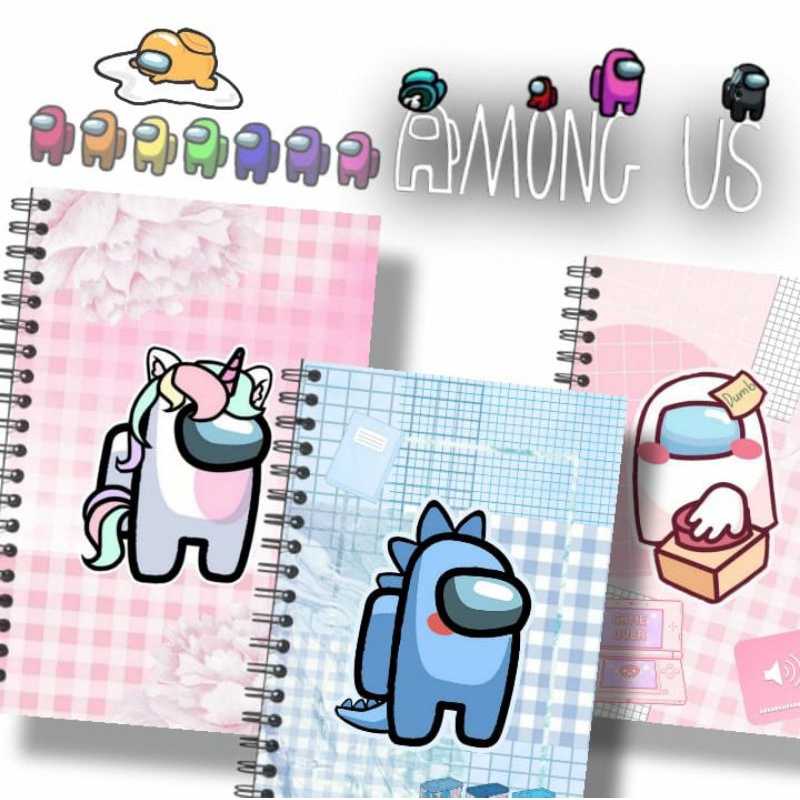 Custom Notebook Among Us Book A6 Aesthetic Notebook Among Us | Shopee ...