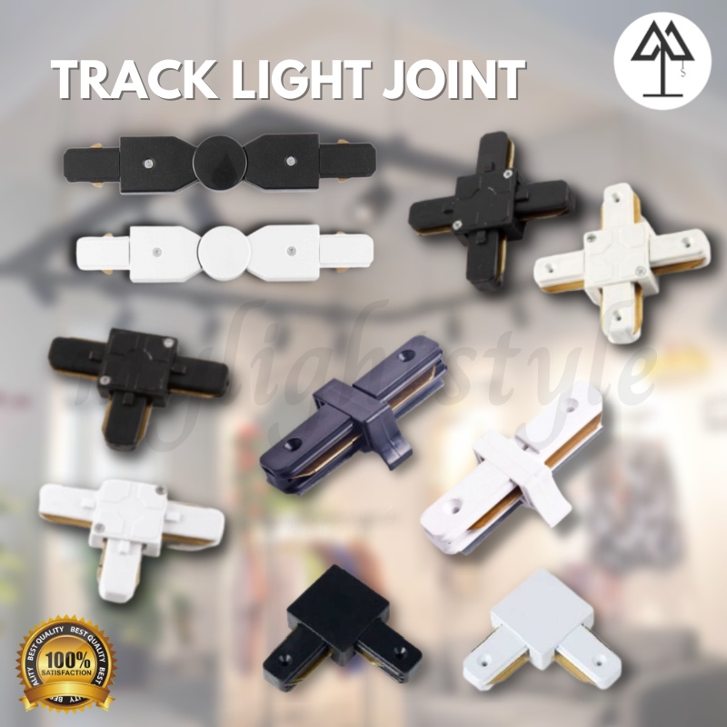 [ I / L / T / + JOINT] LED TRACK JOINT CONNECTOR TRACK LIGHT BAR RAIL ...