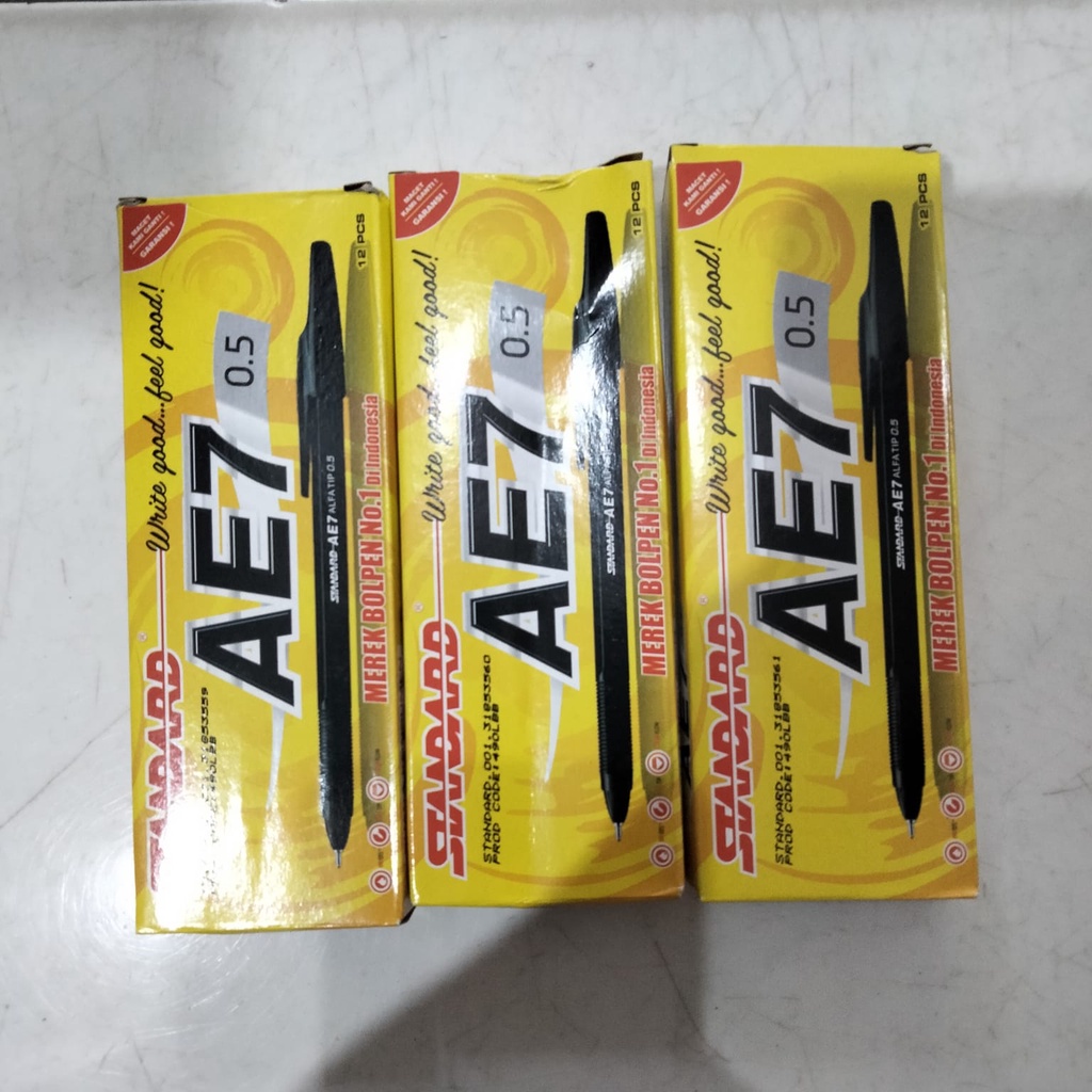 HITAM MERAH Pen Standard AE7 1lsn (Black/Blue/Red) | Shopee Singapore
