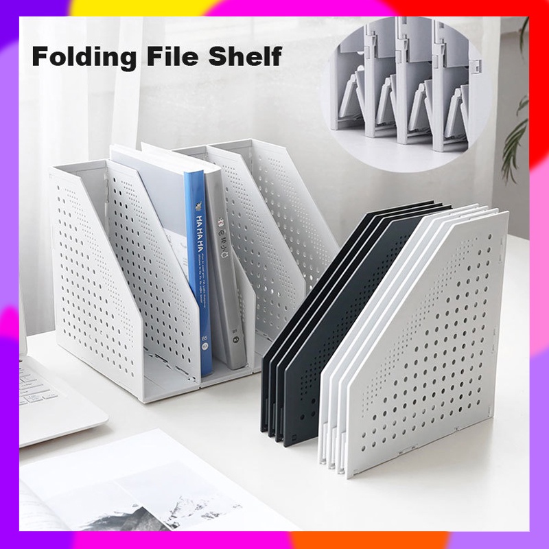 🔥Ship 24H🔥Extensible File Box Desktop Document Folding Book Stand ...