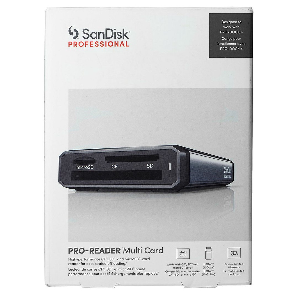 SanDisk Professional PRO-READER Multi Card - CF, SD & microSD USB-C ...