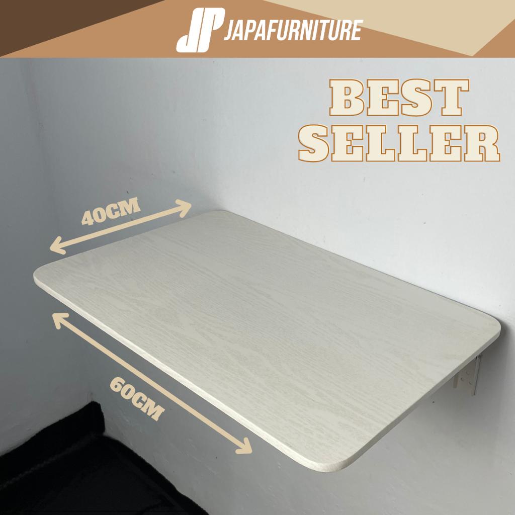 Folding WALL TABLE 60 X 40 ONE SET (DESK+BRACKET)/ STUDY TABLE / LAPTOP ...