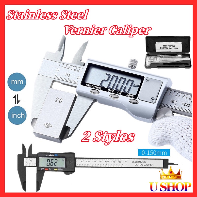 Stainless Steel Vernier Ruler 150mm Digital Caliper LCD Digital Caliper ...