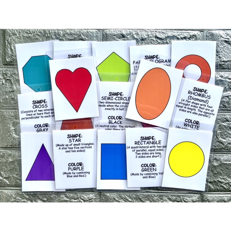 Colors and Shapes Flashcard (LAMINATED) | Shopee Singapore