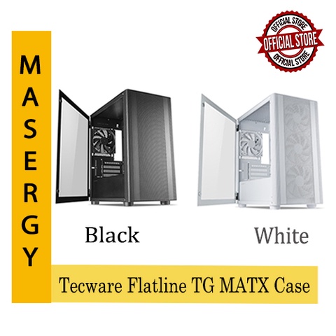 Tecware Flatline TG Black/White MATX Case | Shopee Singapore