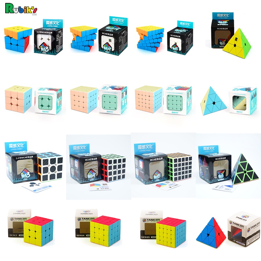 Rubiks Cube 3x3 4x4 5x5 Pyramid All Brand Rubik Cube Assemble | Shopee ...