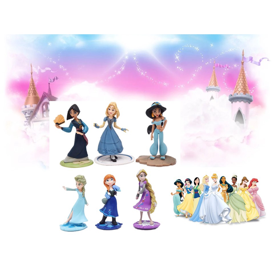 Disney Princess Action Figure Cake Topper Set | Shopee Singapore