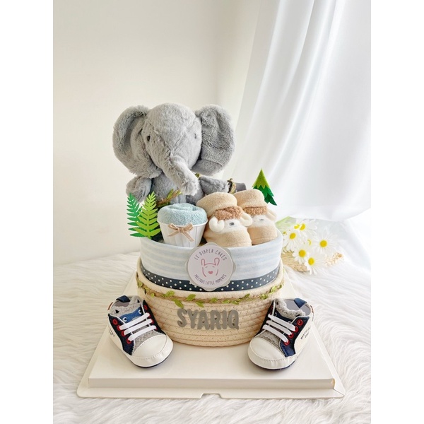 Signature Diaper Cake (Tropical) Baby Hamper for Newborn, Full Month ...