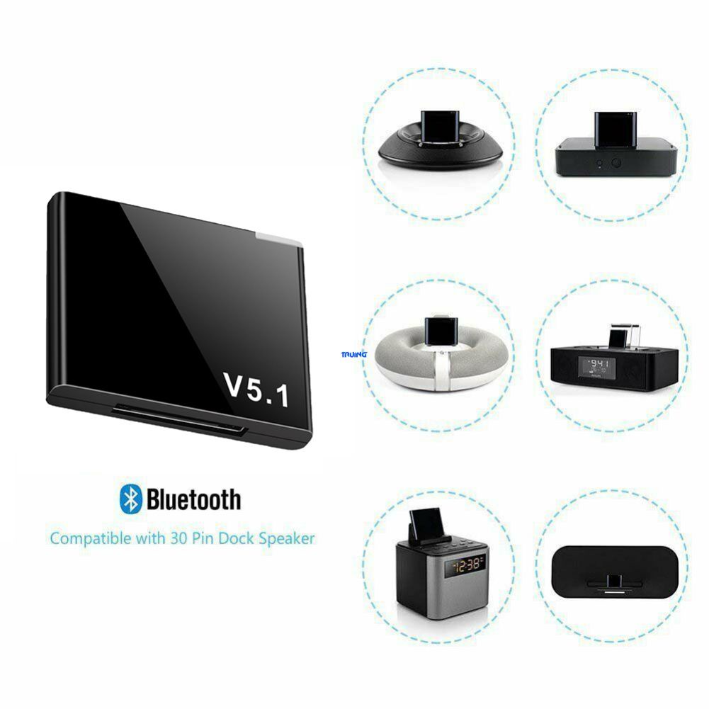 30Pin Wireless Bluetooth-compatible 5.1 Receiver Audio Adapter For ...