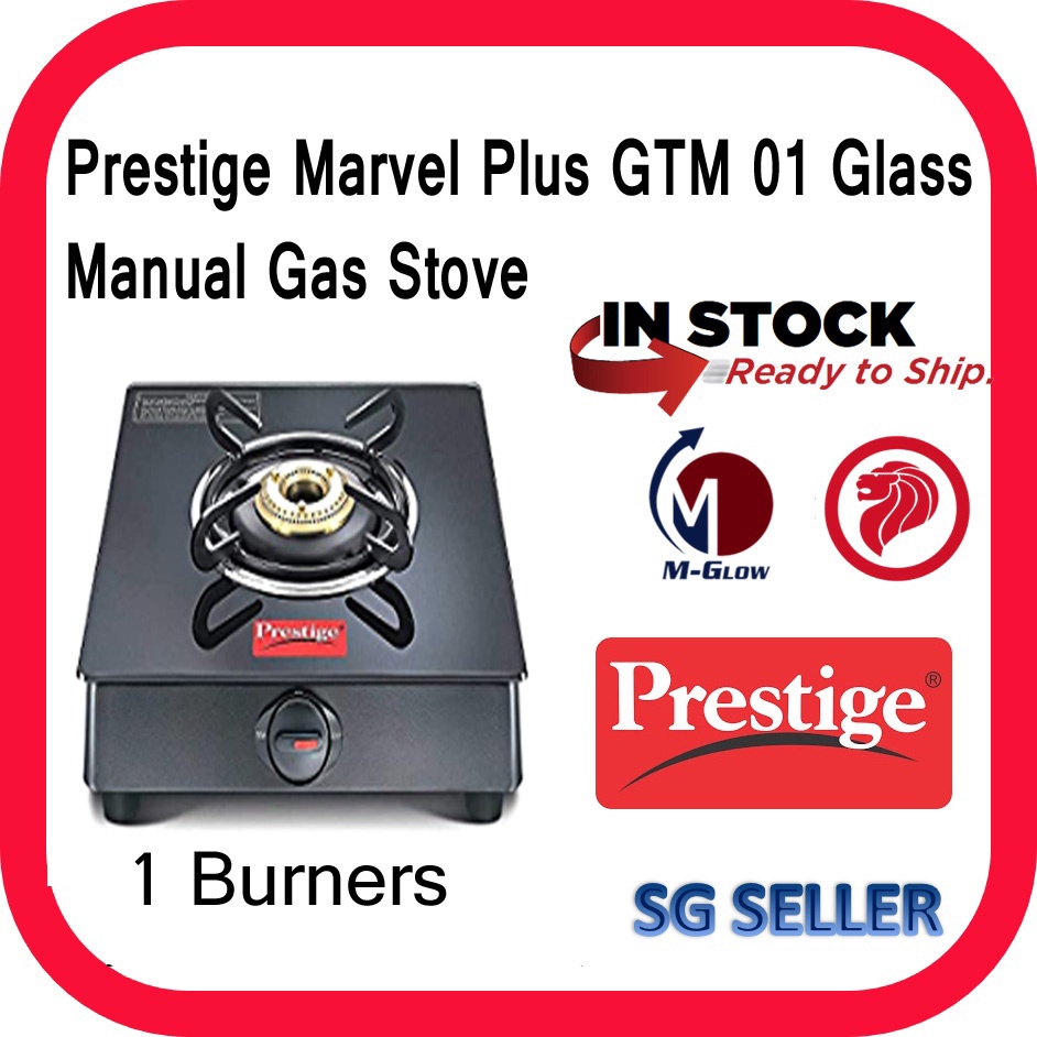 (SG Seller) Prestige Marvel Plus GTM 01 Glass Manual Gas Stove (1 ...