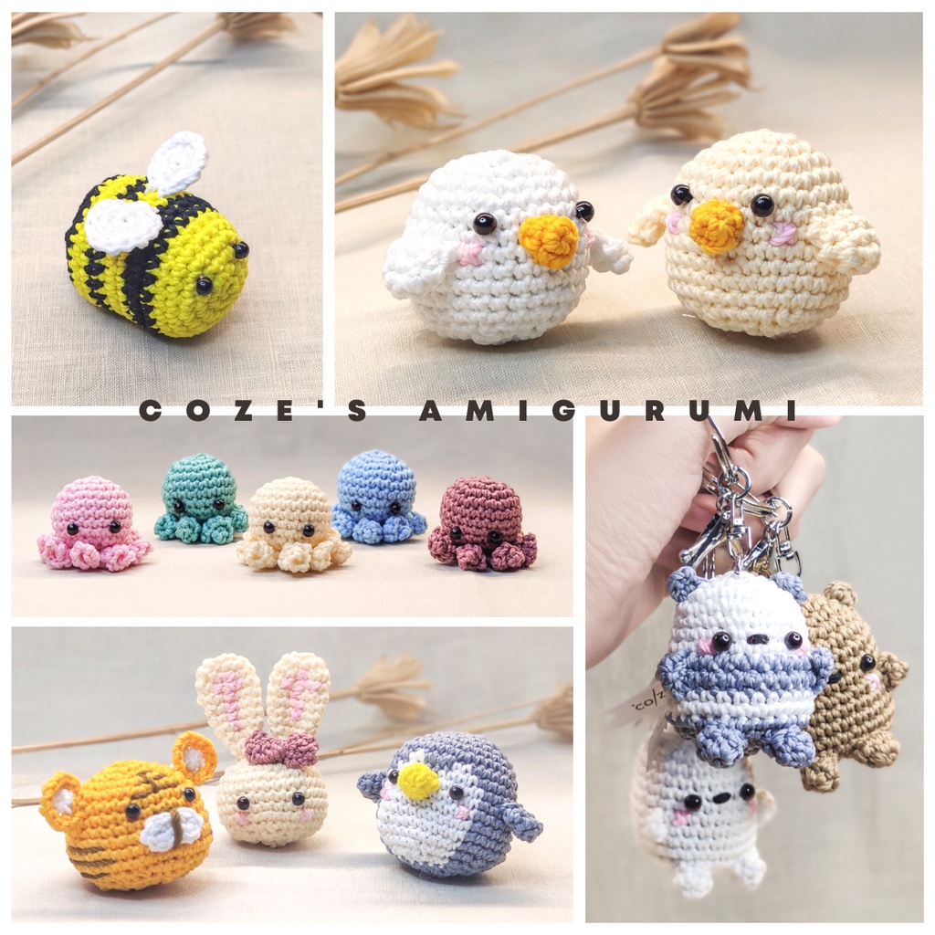 GANTUNGAN Amigurumi Crochet Character Keychain/Character Knitted ...