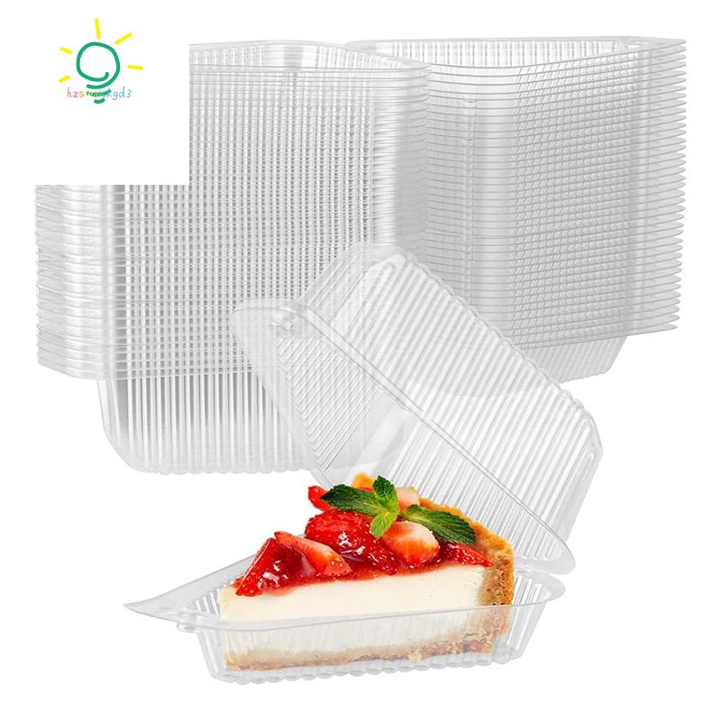 100Pcs Triangle Cheesecake Boxes Slice Cake Box Triangle Pie Holders ...