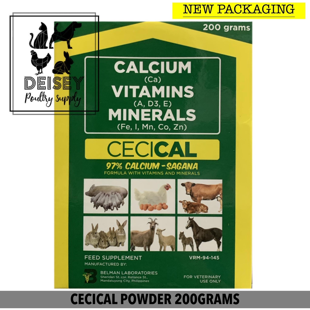CECICAL POWDER - MULTIVITAMINS MINERALS FOR ANIMALS (200G) | Shopee ...