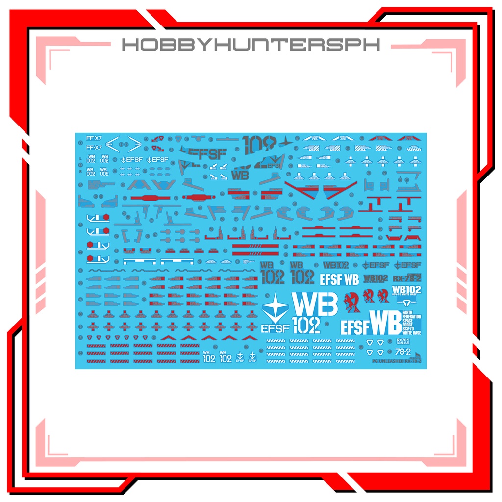 Delpi Decal PG Unleashed RX-78-2 Manual Version Waterslide Decals ...