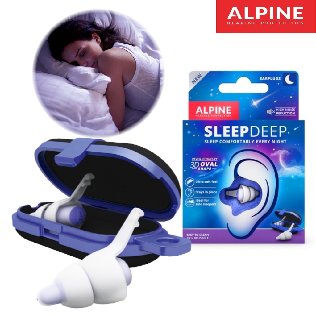 ALPINE Sleep Deep Ear Plug Sleeping Nois Cancelling Safety Earplugs ...