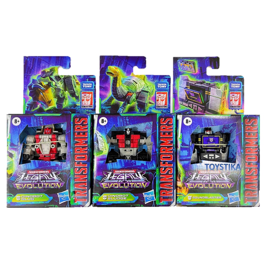 Transformers Legacy Evolution Core Class Soundblaster, Dinobot Slug ...