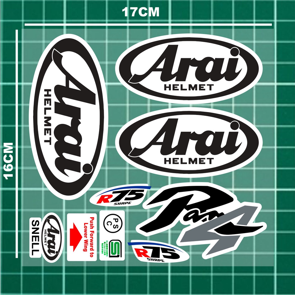 Arai Rv Helmet Set Sticker | Shopee Singapore