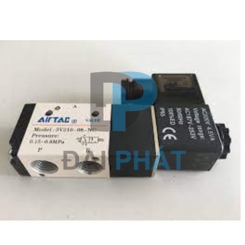 Air Compressed Solenoid Valve AIRTAC 4V310-08, Solenoid Valve For Pneumatic Cylinder Control ...