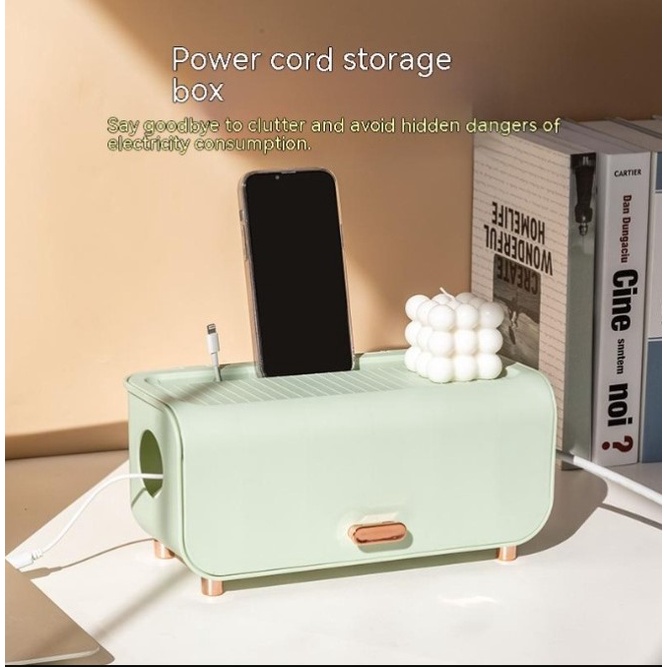 Cable Storage Box Charger Mobile Charging Organizer Power Plug | Shopee ...