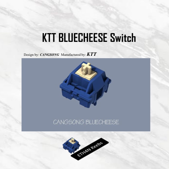 KTT Bluecheese Switch Linear Switch for Mechanical Keyboard Thocky ...