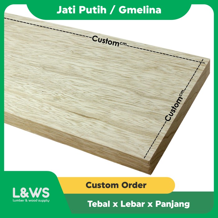 PUTIH KAYU White Teak Wood/Gmelina Custom Size | Shopee Singapore