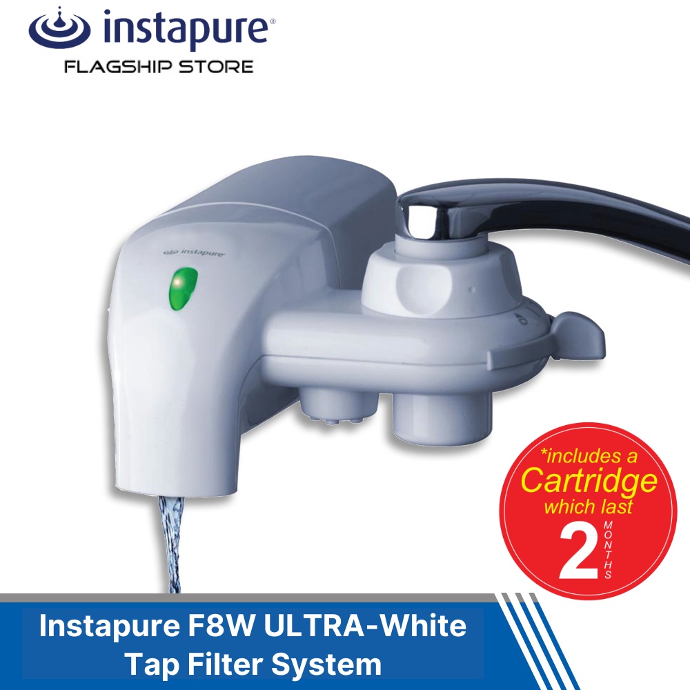Instapure F8W ULTRA-White Tap Filter System (includes 2 month startup ...