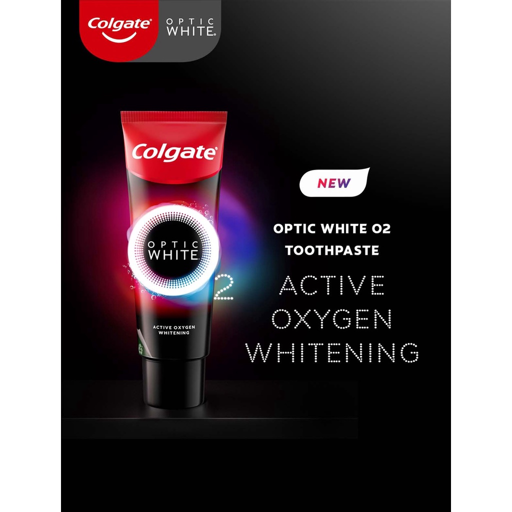 Colgate Optic White O2 Oxygen Whitening Toothpaste 85g | Shopee Singapore