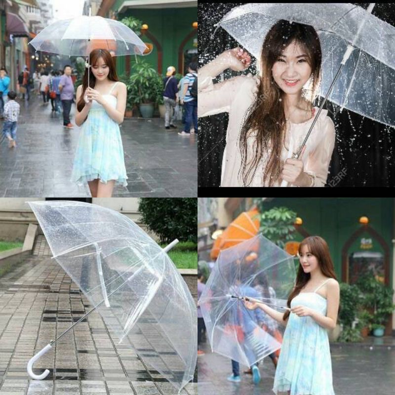 [EA] Korean Transparent Umbrella/Colorful Japanese STYLE Transparent ...