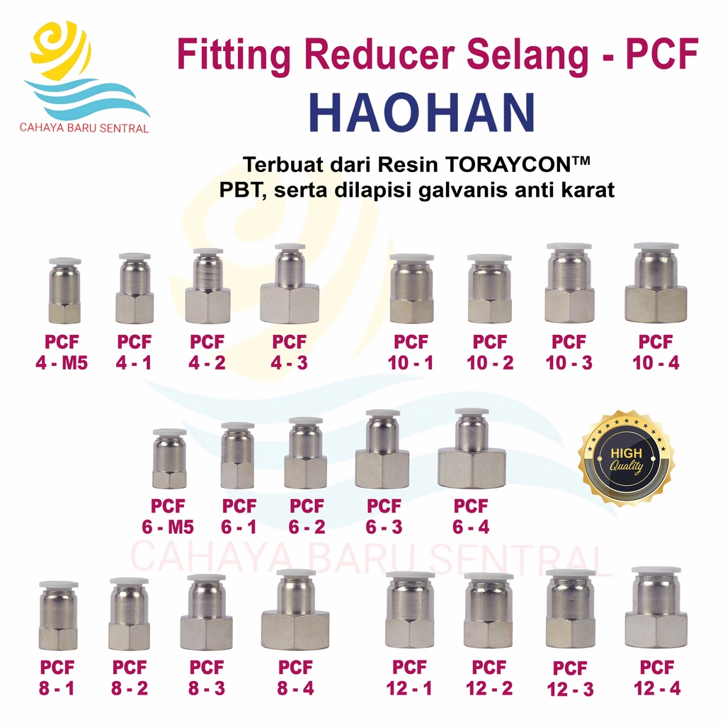 Pneumatic Connection Fittings Straight Drat In Female PCF | Shopee ...