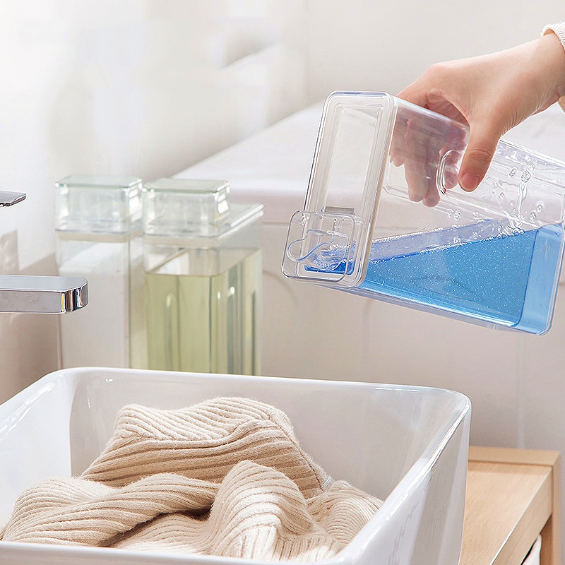 1300ML Transparent Laundry Detergent Dispenser Refillable Large ...