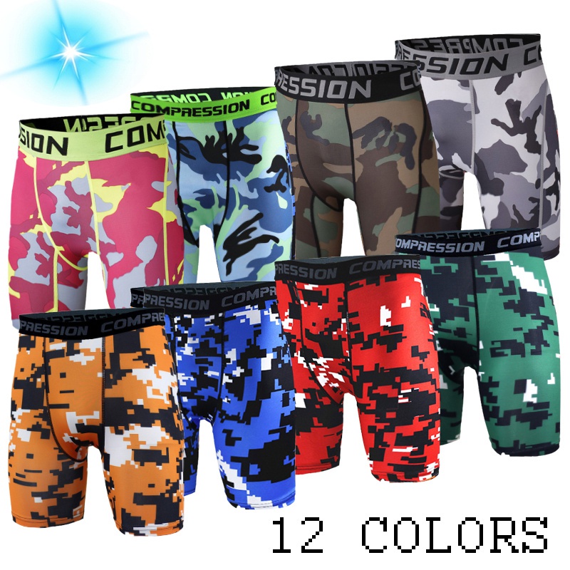 Compression Shorts Underwear for Men Cool Quick Dry Sport Tight Boxer ...