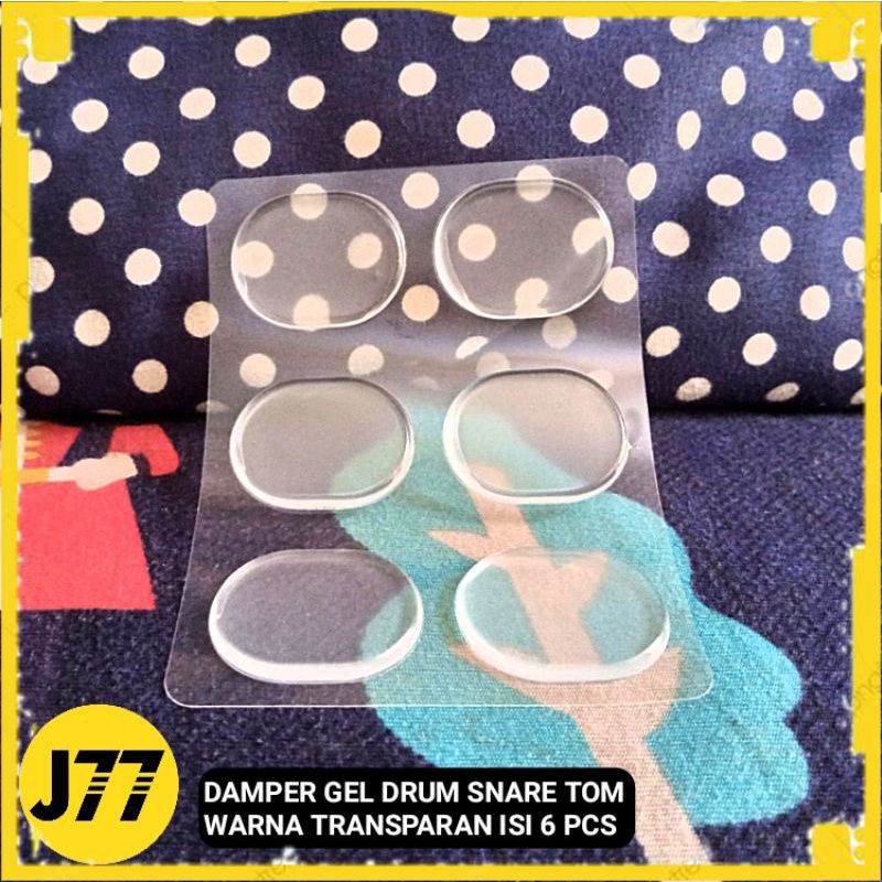 Damper Gel Drum Damper Mute Snare Tom Transparent contains 6 Pcs ...