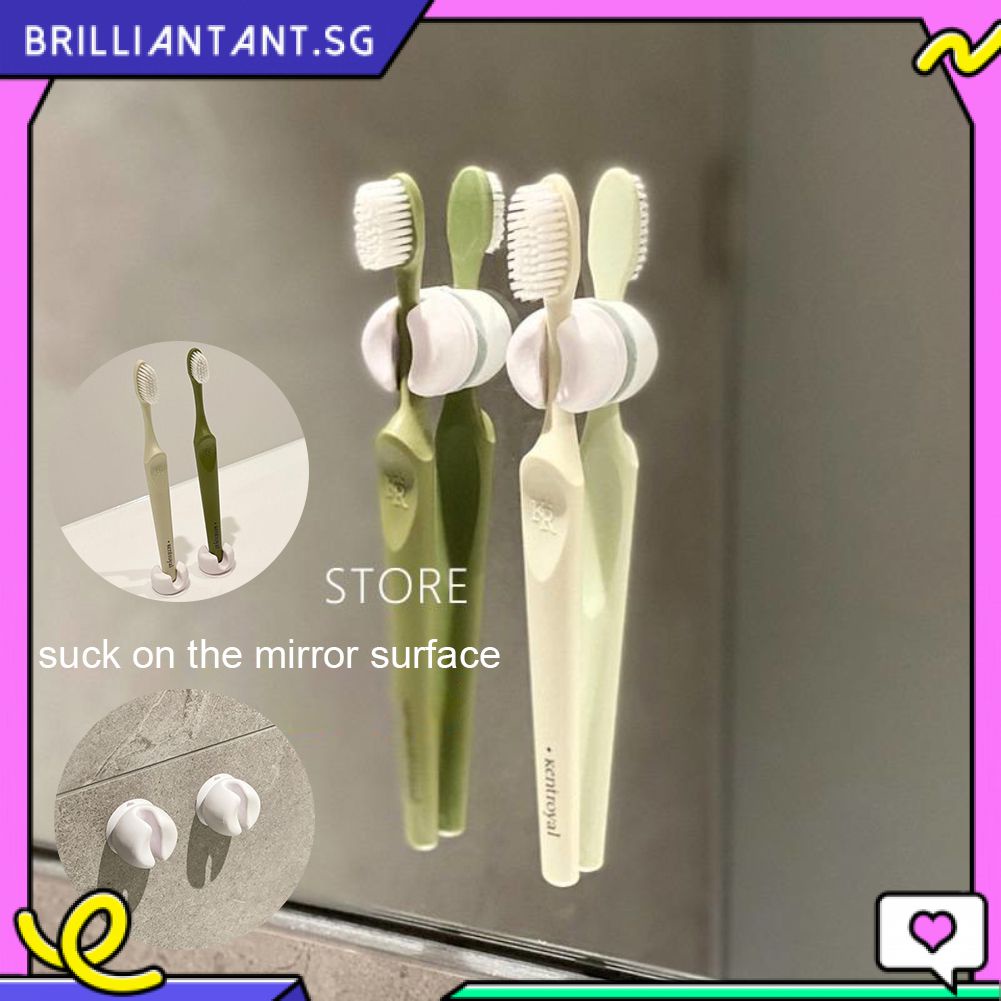 2pcs Multifunctional Japanese-style Simple Suction Cup Toothbrush ...