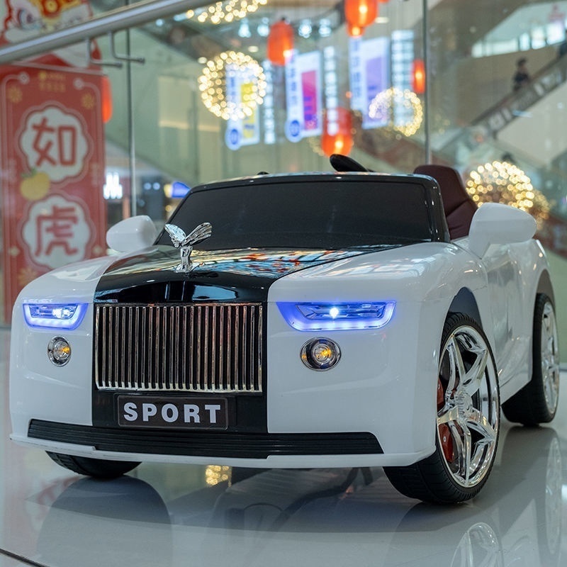 WSW Children Car Large Electric Four Wheel Charging Rolls Royce Remote ...
