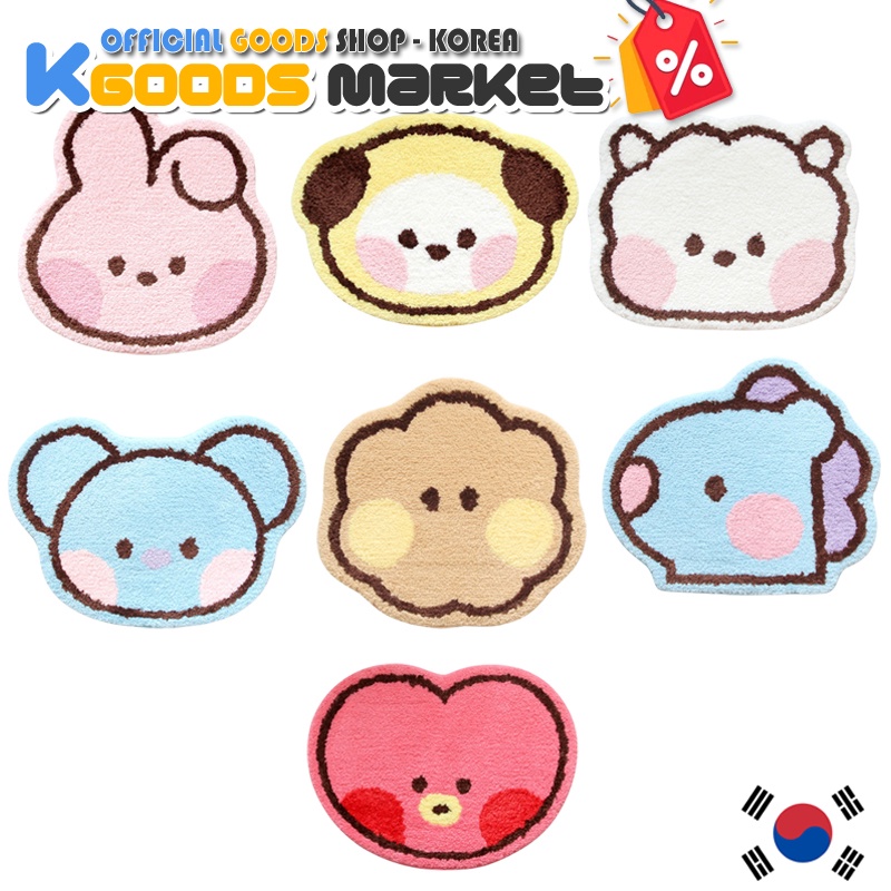 BTS BT21 Minini FACE RUG Nara Home Deco Official Goods | Shopee Singapore