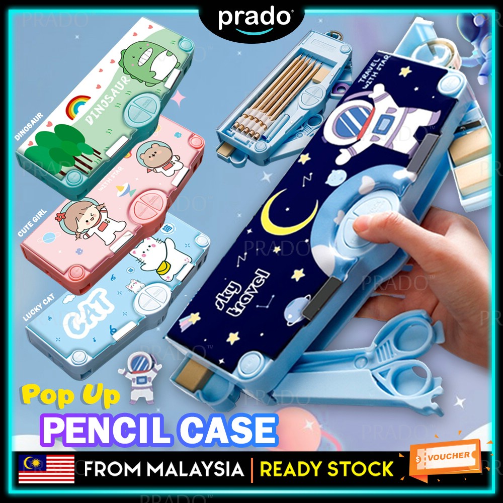 PRADO 6 In 1 Kids Multifunction Pop-Up Cartoon Pencil Case School ...