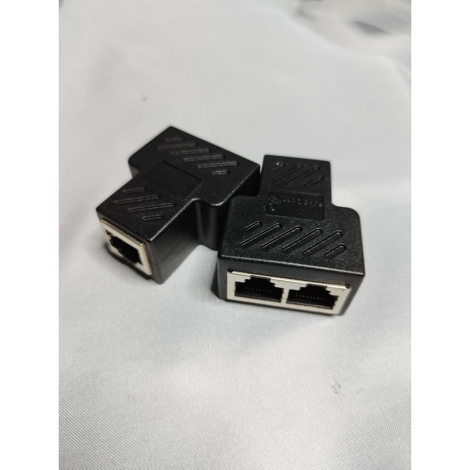 Ethernet port adapter Female to female 1 to 2 (2 in a pack) | Shopee ...