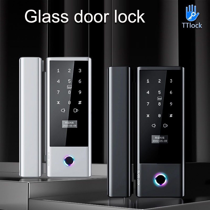 Digital Lock Fingerprint Glass Door Lock Smart lock Support Phone ...