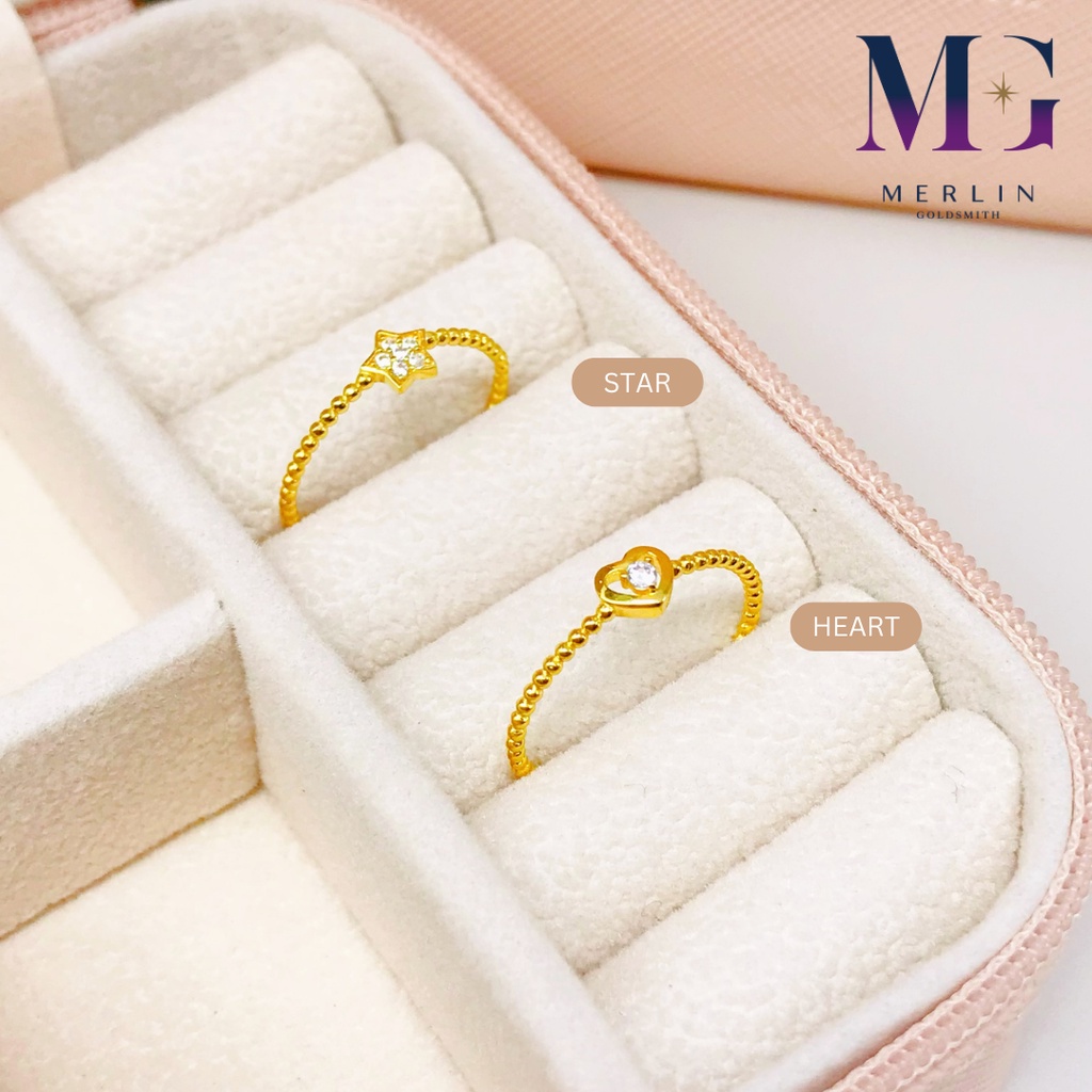 Merlin Goldsmith 22K 916 Gold Beaded Ring Series - Glittering Star ...