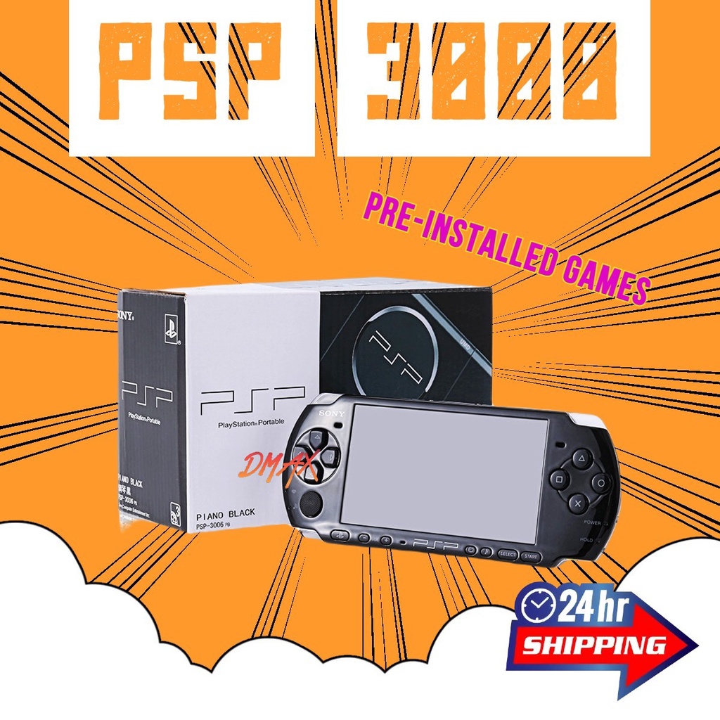 Sony PSP 3000 Pre-installed 800 Games + Charger + Screen Protector ...