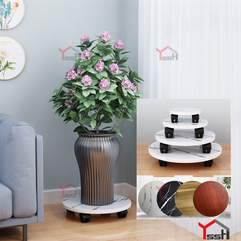 YSSH Moving Flowerpot Tray Base Universal with Wheels Wheels round Fan ...