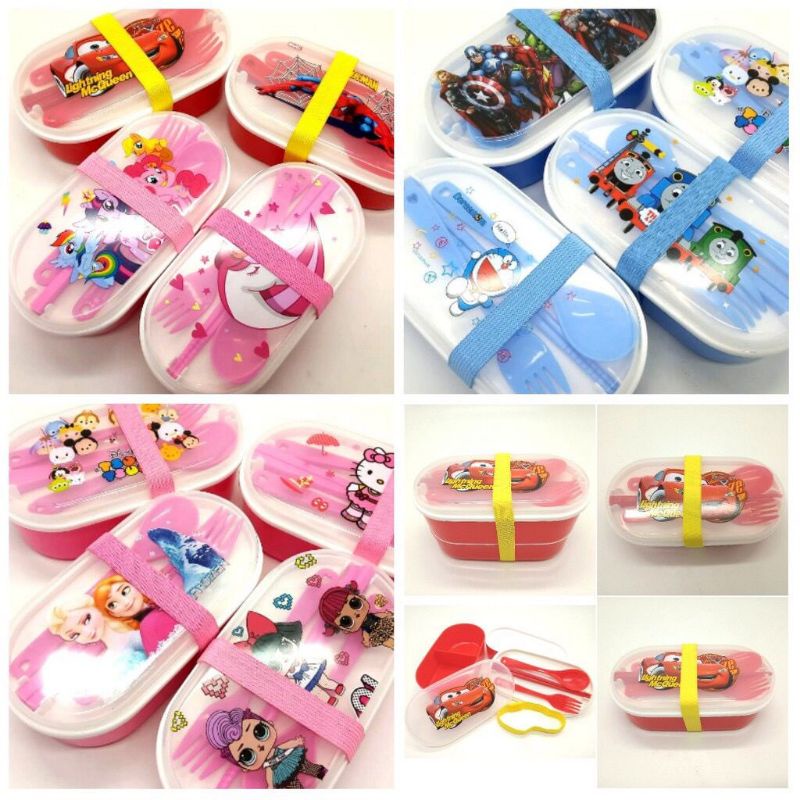 2 tier rubber lunch box / Character lunch box / 2 tier lunch box ...