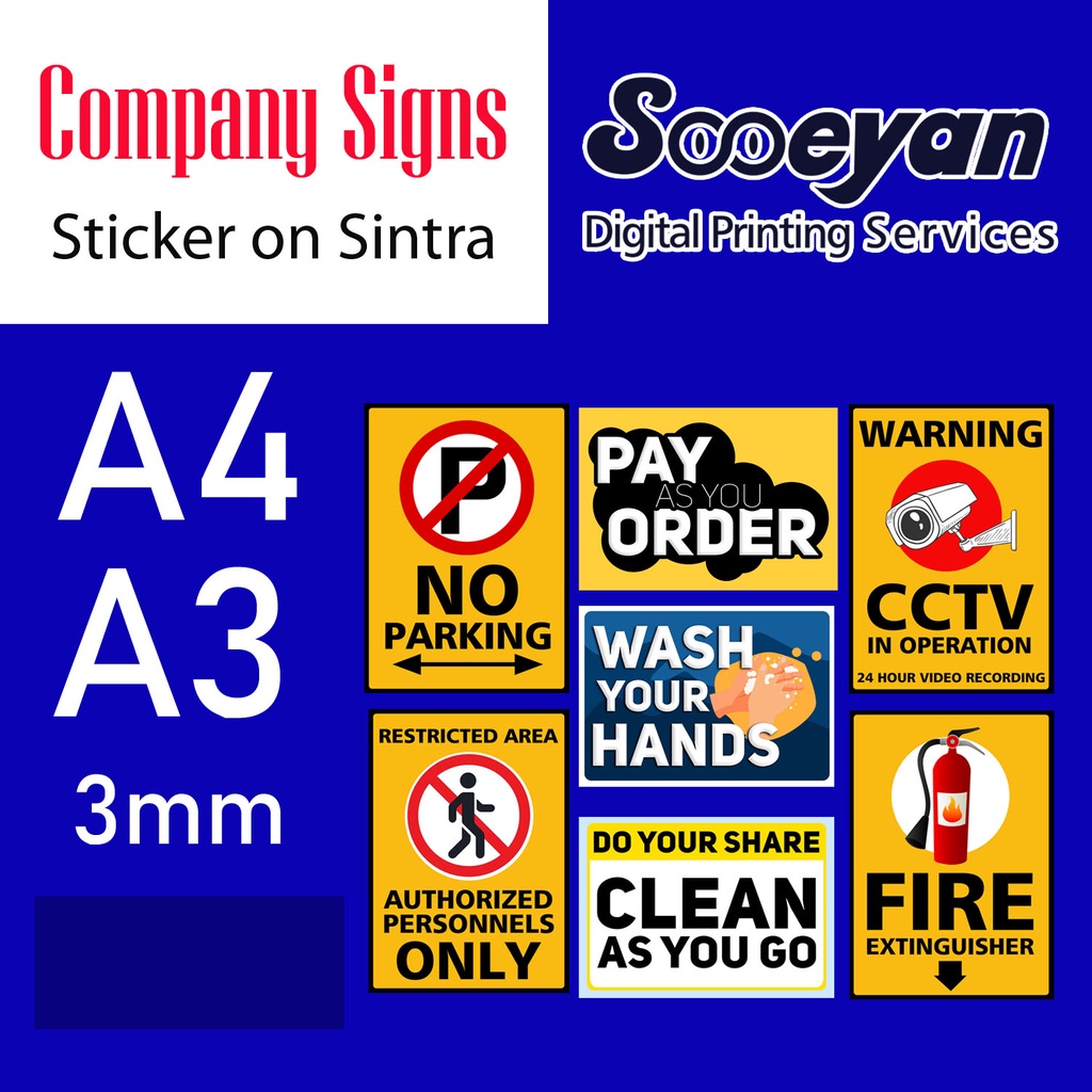 Company Signs Sintra board 3MM | Shopee Singapore